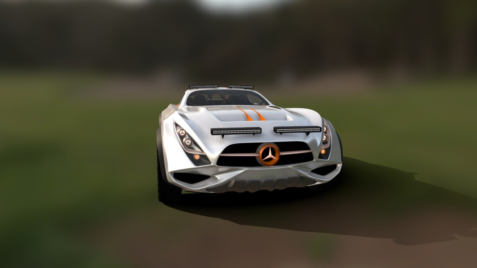 SLS AMG Gullwing concept - Rally Version - 3D model by I_draw_cars_in ...