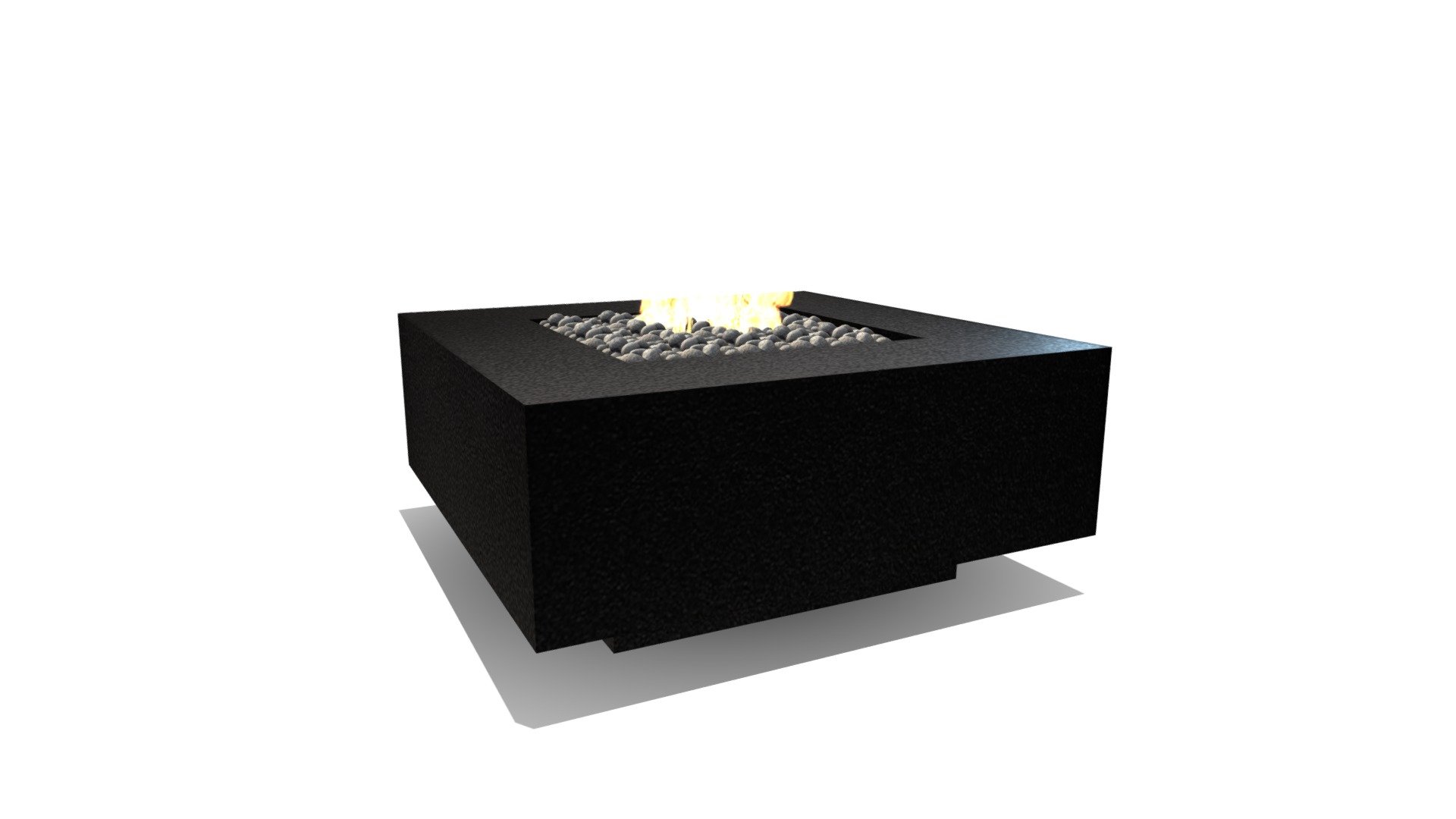 Cabo Square Fire Table - Powder Coated Steel - 3D model by FVG ...