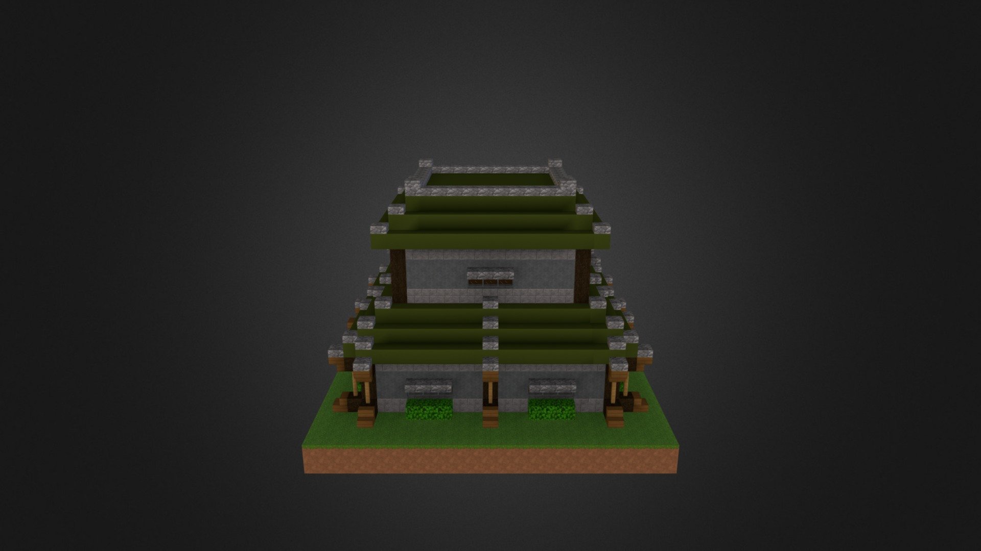 Pixelmon Town P1 - House #1 - 3D model by rvolution [9bd6cc2] - Sketchfab