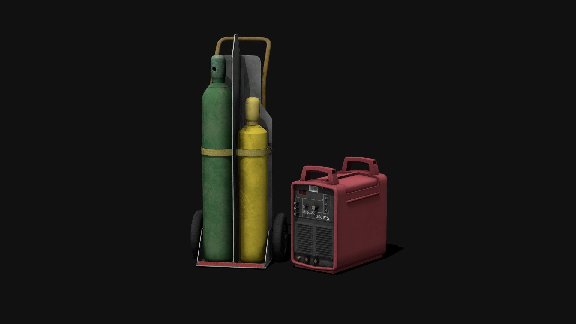 Cutting Cart & Welder - 3D model by maxgiddens [9bd9bc8] - Sketchfab