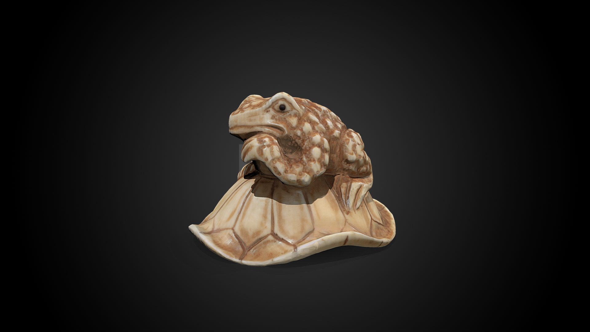 Toad on Tortoise Shell netsuke - Download Free 3D model by Minneapolis ...