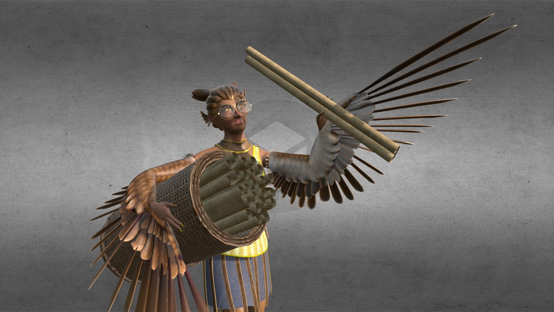 Harpy Archivist Posed - 3D model by reapermediasr [9be7f29] - Sketchfab