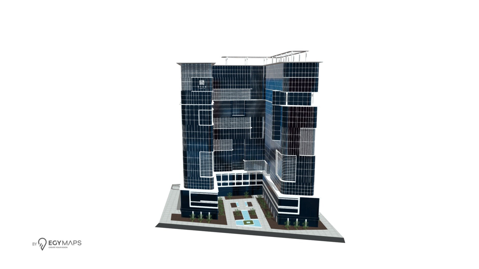 Rayan Tower - 3D model by Egy-maps [9be8c2f] - Sketchfab