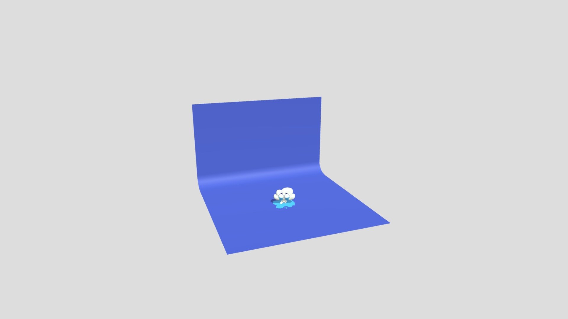 3D Model of a Sad Cloud - Blender tutorial. - Download Free 3D model by ...