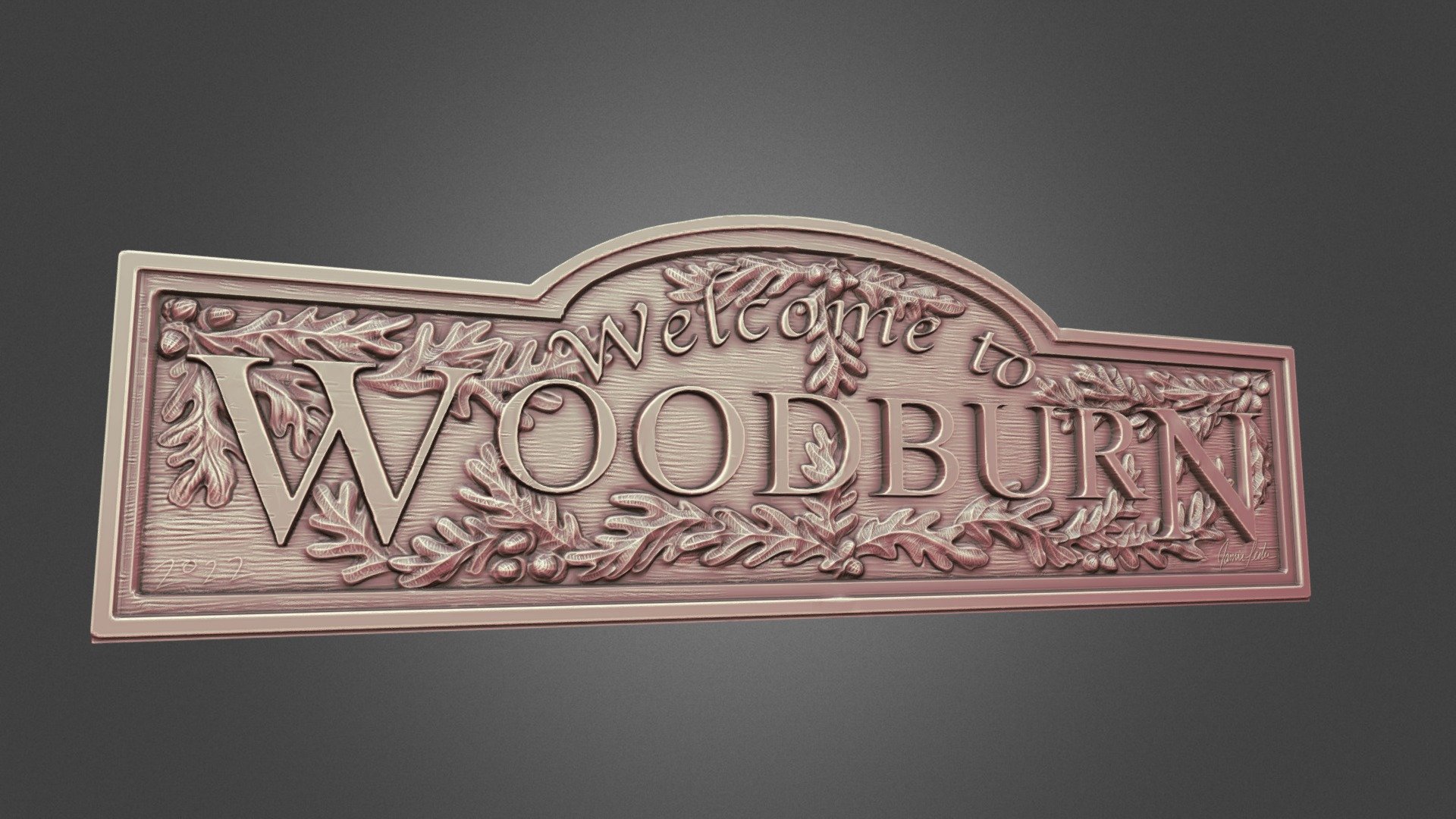 Woodburn Sign 2022 - 3D model by lestersculpt [9bedd7e] - Sketchfab