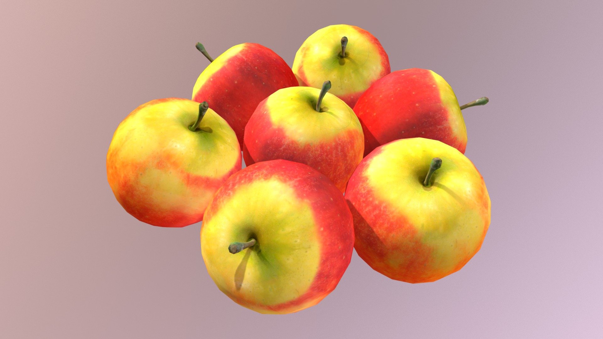 Apple low poly - 3D model by Wilczyca [9bf3087] - Sketchfab