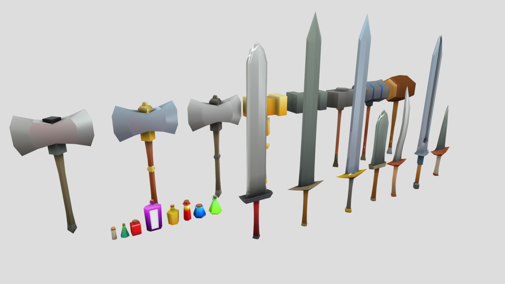 Weapons-set1 - Download Free 3D model by POLYTRICITY (@PolytricityLtd ...
