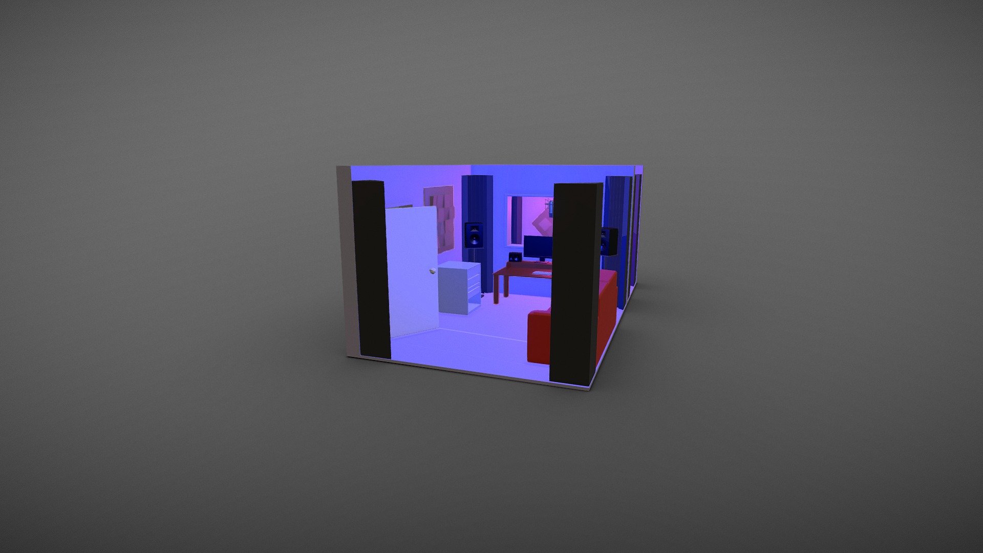 Low poly style recording studio - 3D model by simon.morand59 [9bf42b6 ...