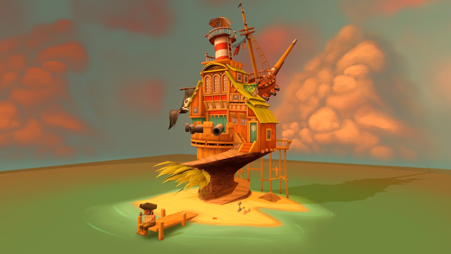Pirate House - 3D model by deu3884 [9bf87fc] - Sketchfab