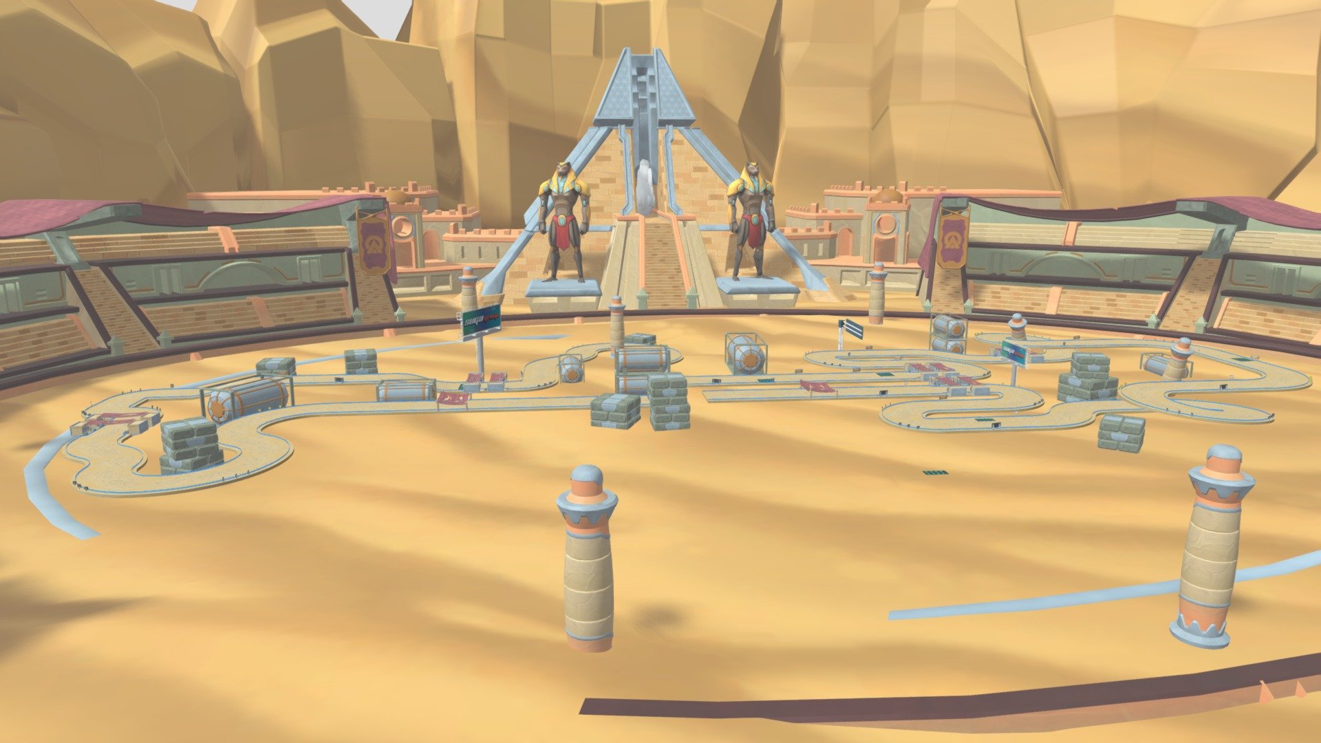 overleague 2 desert track 3 - Download Free 3D model by ...