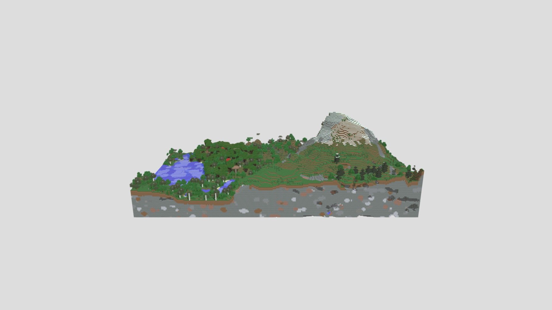 minecraft-landscape - 3D model by alinasu90 [9c06d82] - Sketchfab