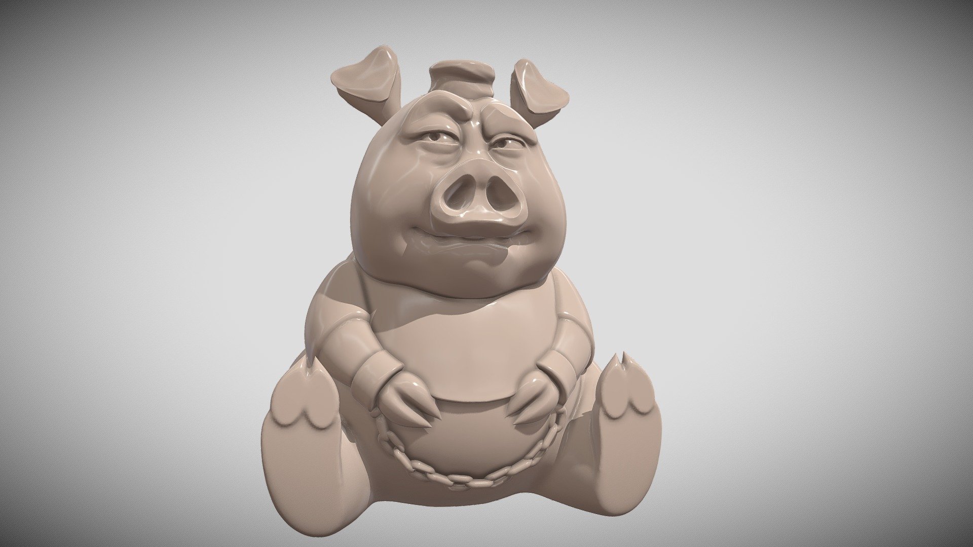 funny pig toy in handcuffs - Buy Royalty Free 3D model by spartankaKst ...