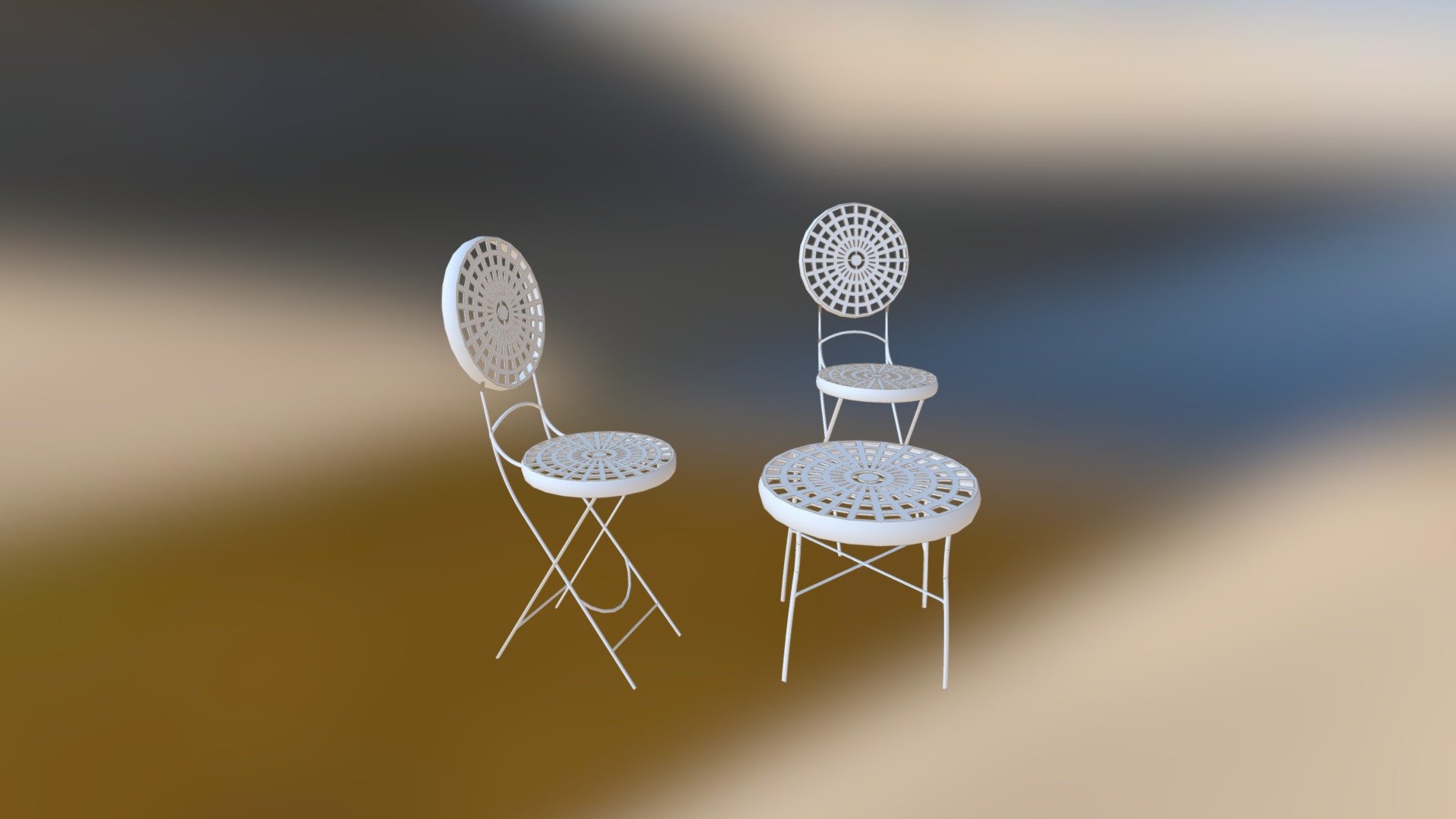 Bistro Set - 3D model by explore3d [9c1af40] - Sketchfab