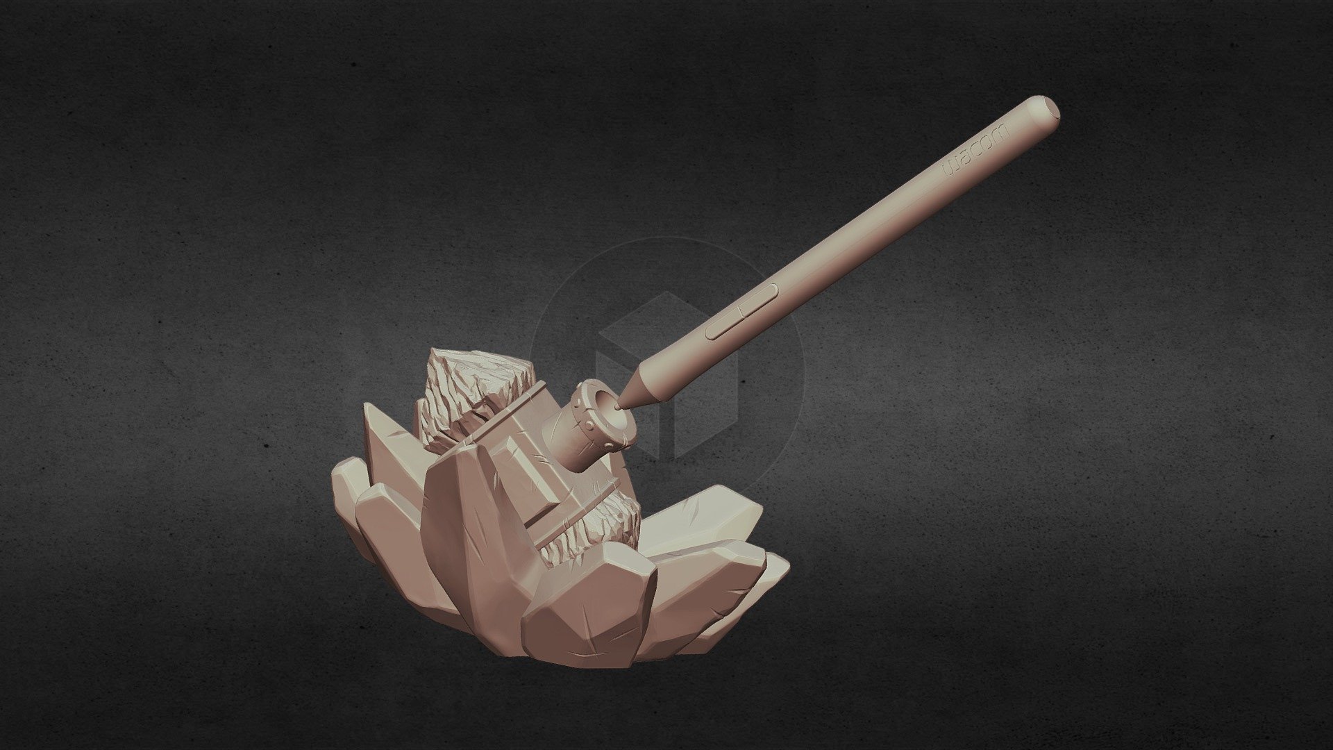 Warcraft Hammer Fanart - Wacom Pen Holder - 3D model by Skia (@Skia-Ura ...
