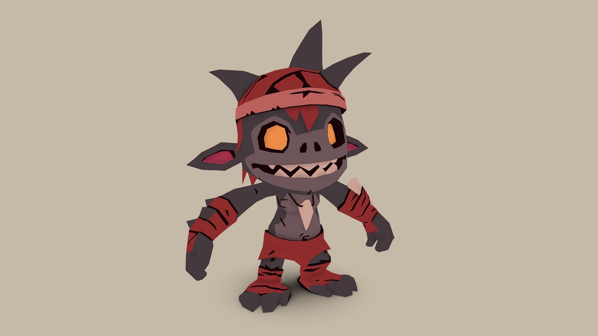 Low Poly Goblin - 3D model by Rafletoon [9c23e7b] - Sketchfab
