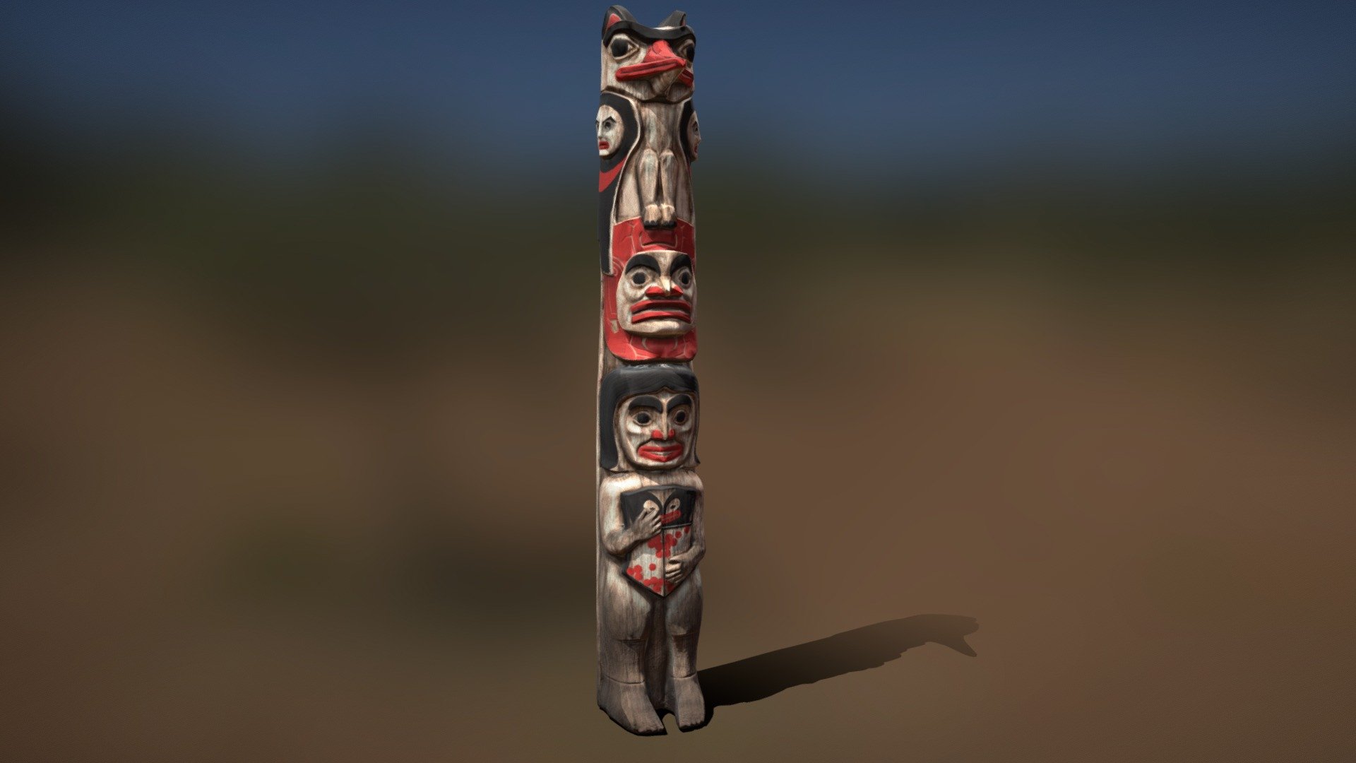 Indian Totem Pole - Game Ready Asset - 3D model by RemcovdVen [9c24958 ...