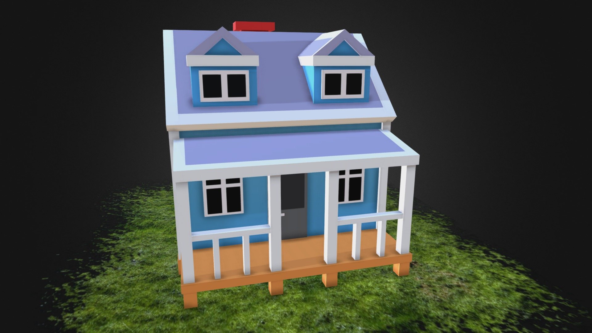 Simple House_2 - 3D model by Zhen Kuan (@ZhenKuan) [9c24dd8] - Sketchfab