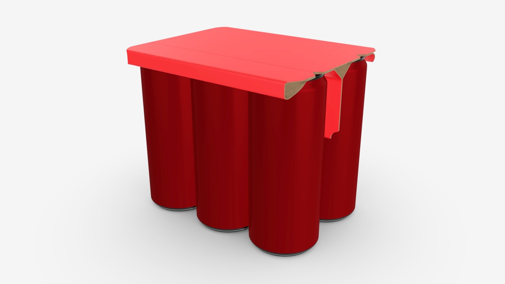 Cardboard Beverage 6-cans Holder - Buy Royalty Free 3D model by HQ3DMOD ...