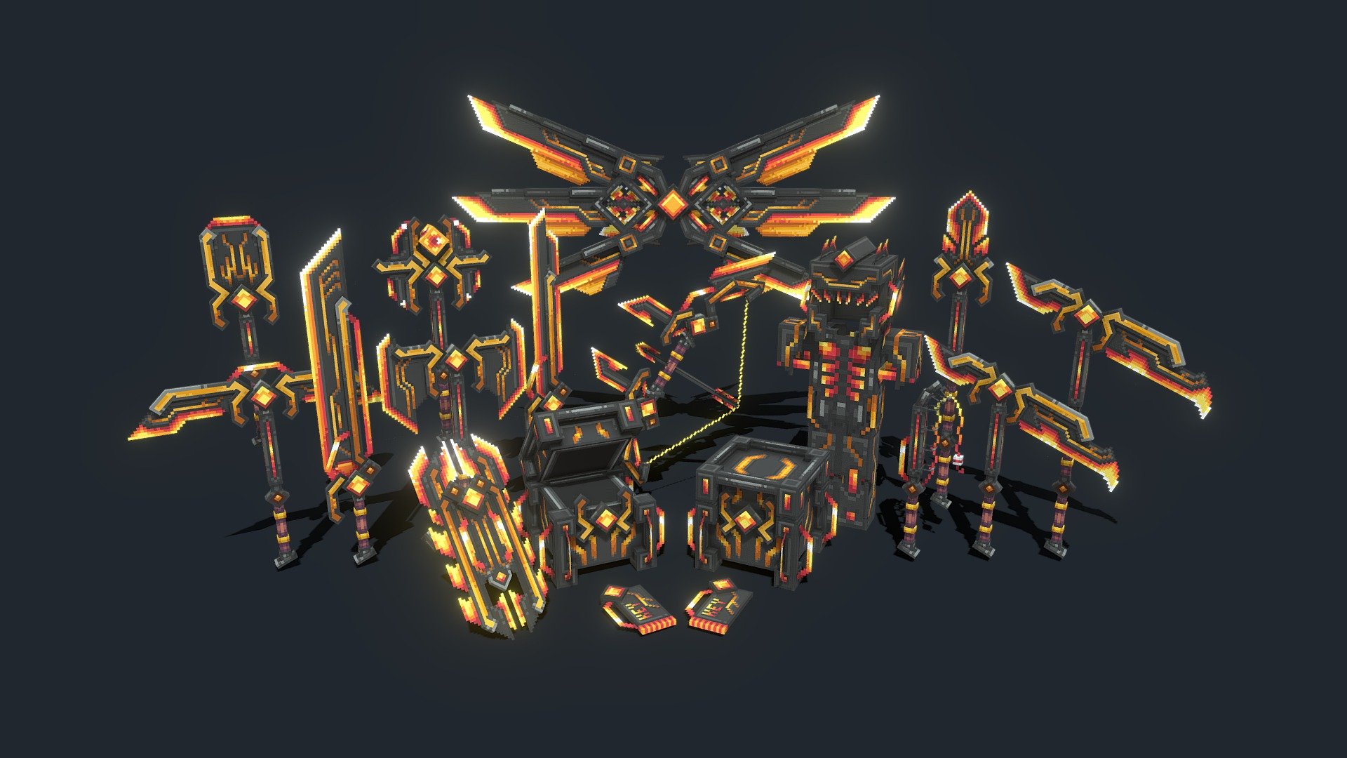 Akira Weapons & Tools Set - 3D model by Polygony (@polygonymc) [9c295de ...