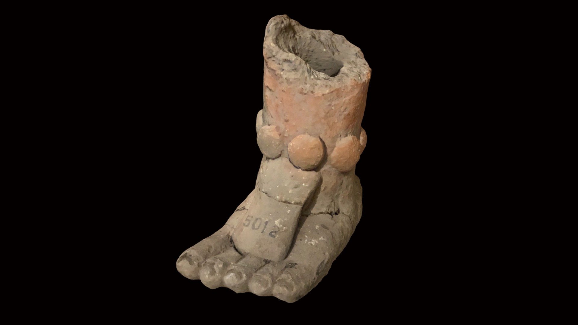 Patojo Modeled Censer Foot, Zacpeten, Guatemala - 3D model by ItzaArch ...