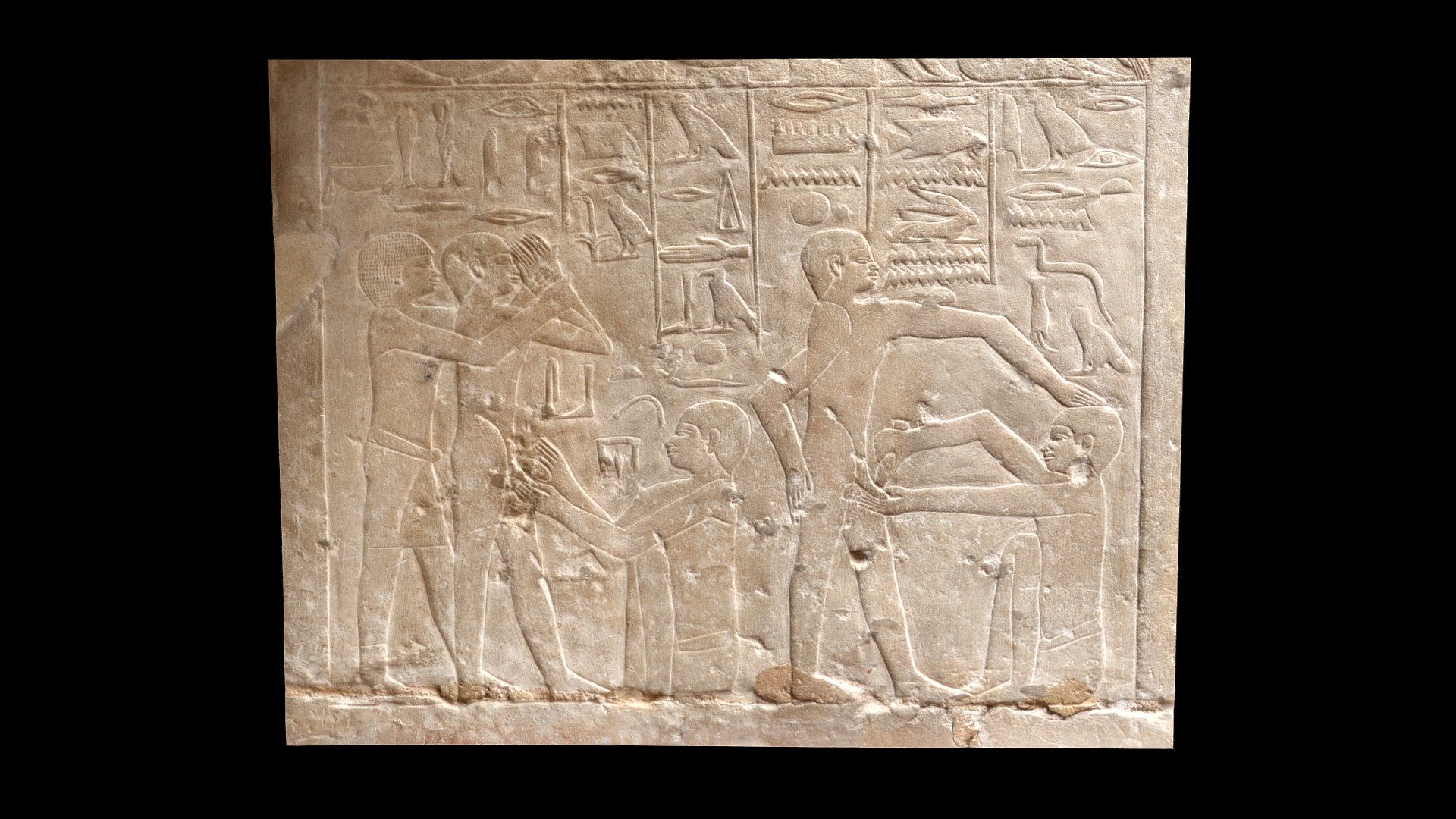Circumcision scene, Mastaba of Ankhmahor - Download Free 3D model by ...