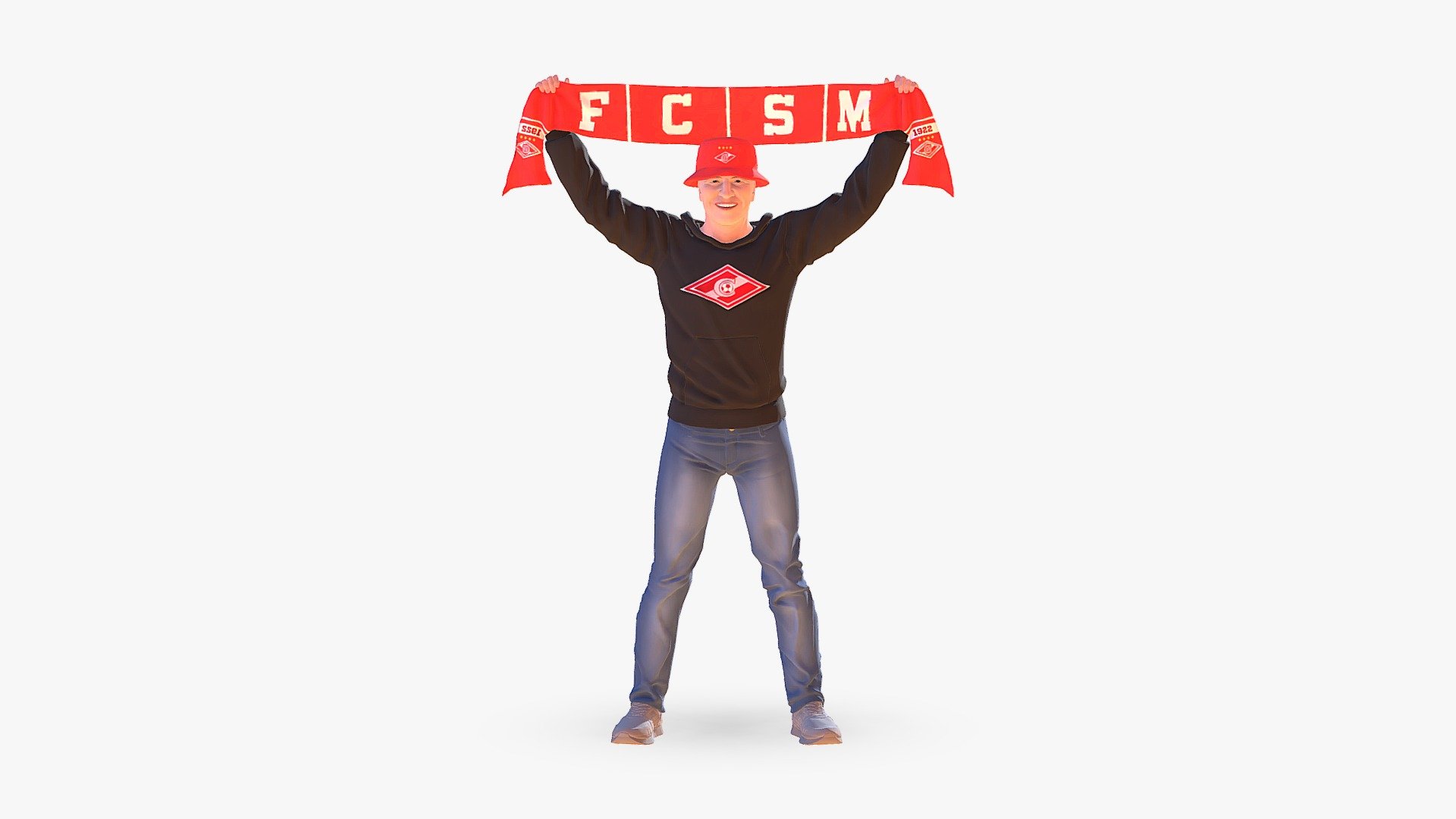 Football fan 1212 - Buy Royalty Free 3D model by 3DFarm [9c2bff3 ...