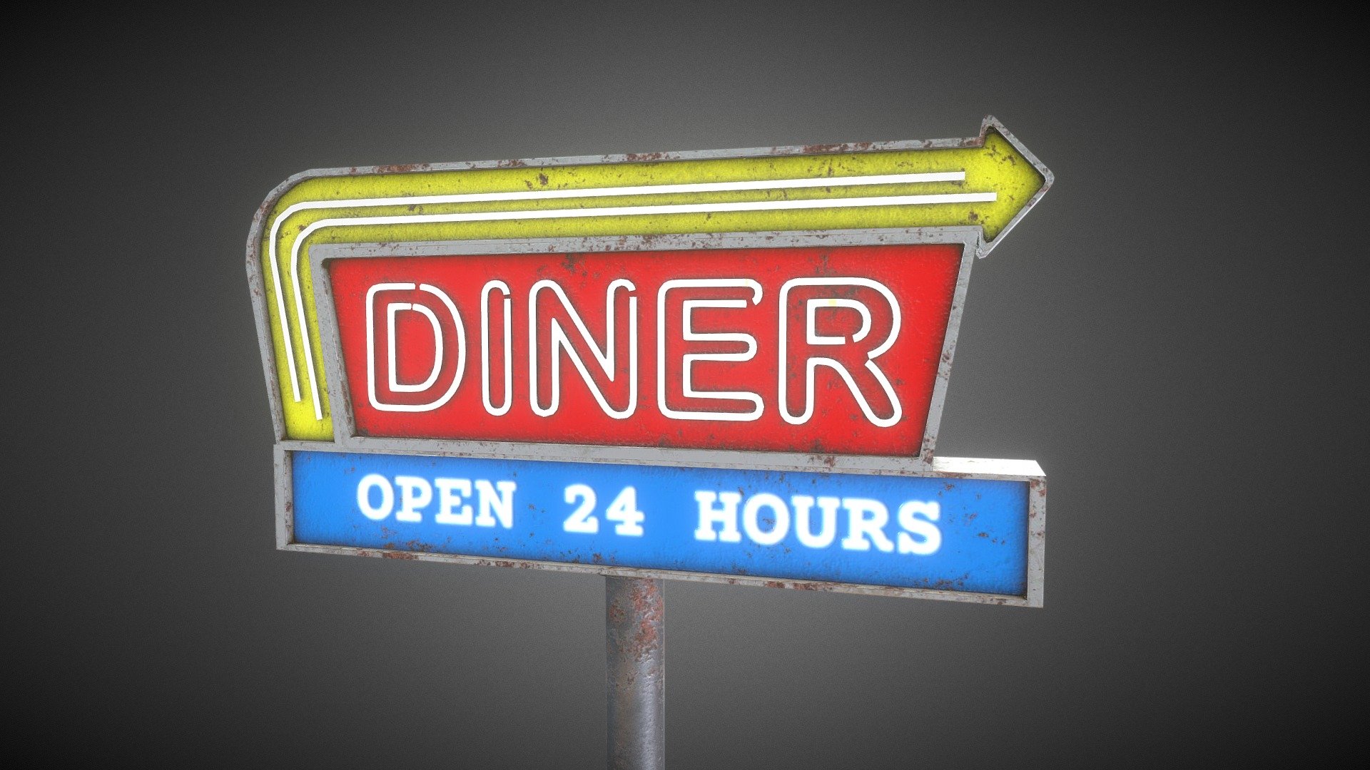 24 Hours Before - Diner Sign - 3D model by Oliver.Trigg [9c2d753 ...