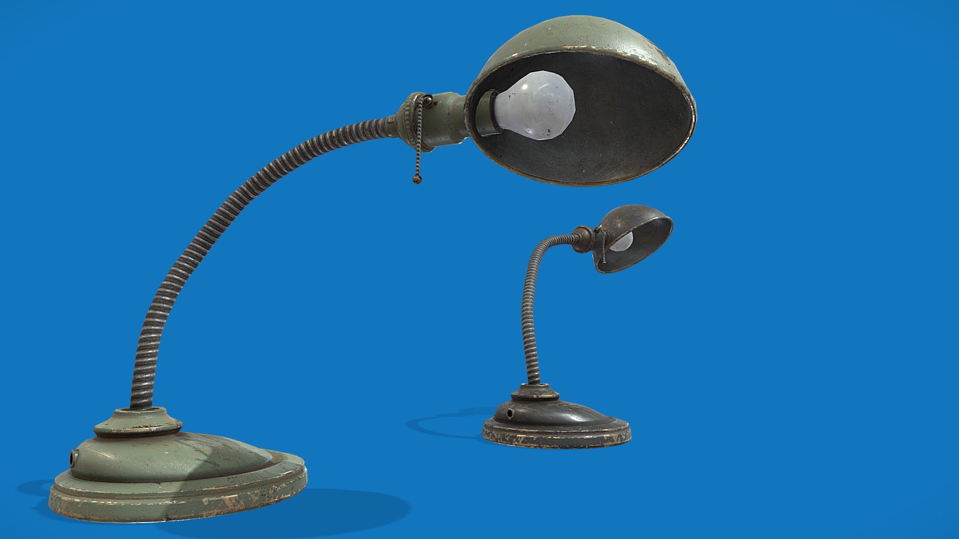 1920s Gooseneck Desk Lamps Type B - Download Free 3D model by Mad ...