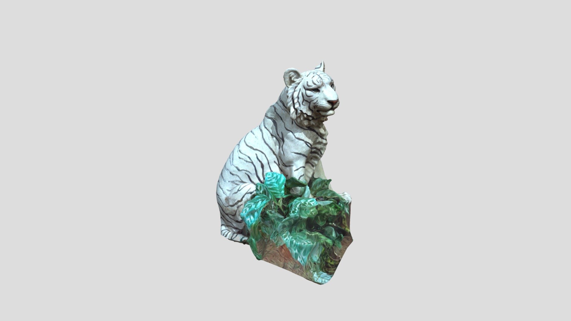 white tiger statue - 3D model by fvbuilders [9c2fade] - Sketchfab