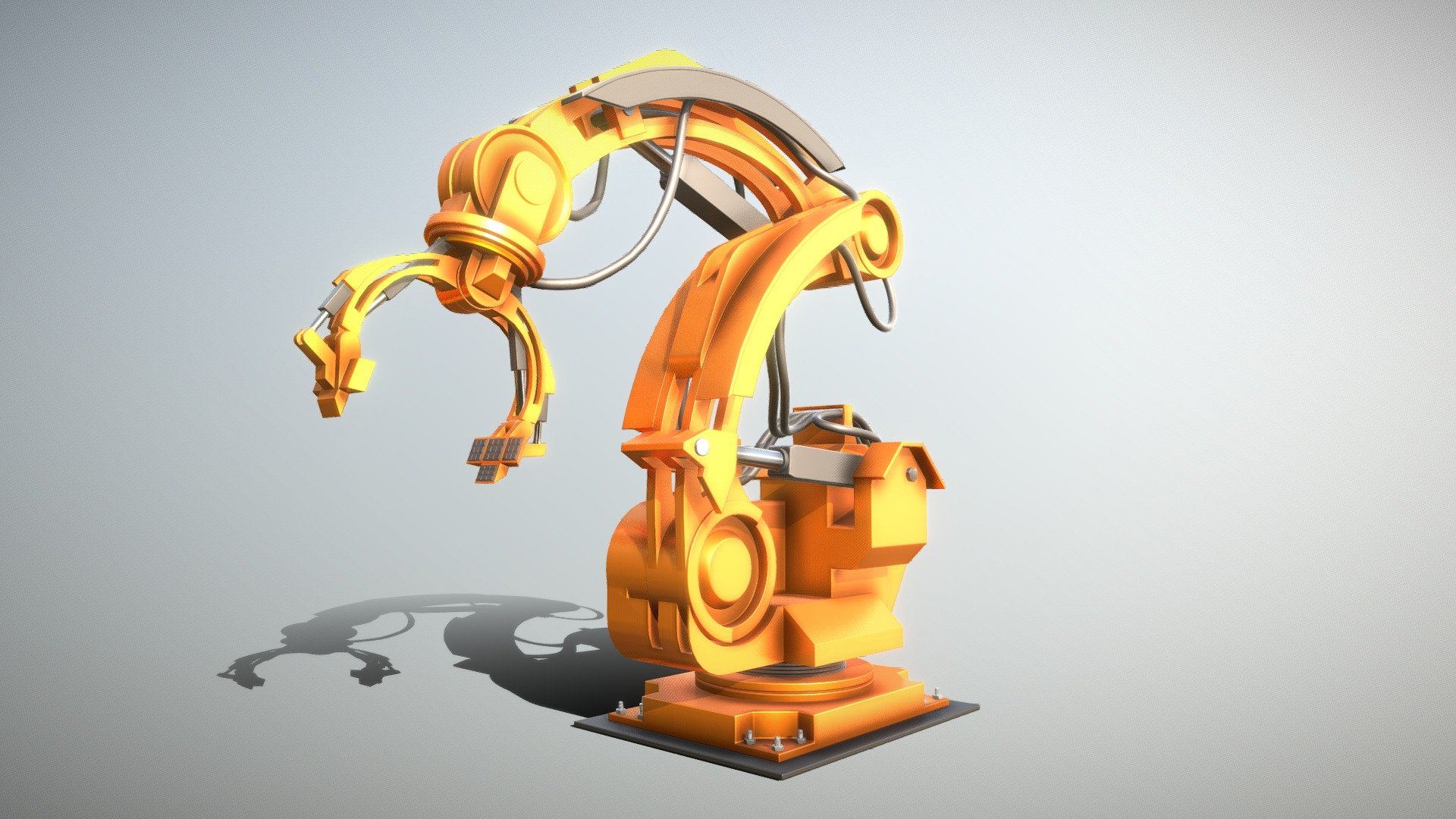 Industrial Robot Arm (High-Poly Version) - Buy Royalty Free 3D model by ...