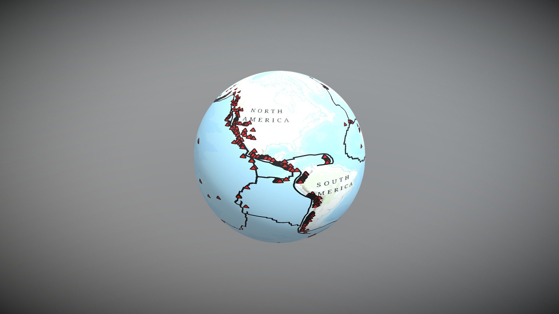 GLOBE 2: Active volcanoes [Physical Geology] - 3D model by ...