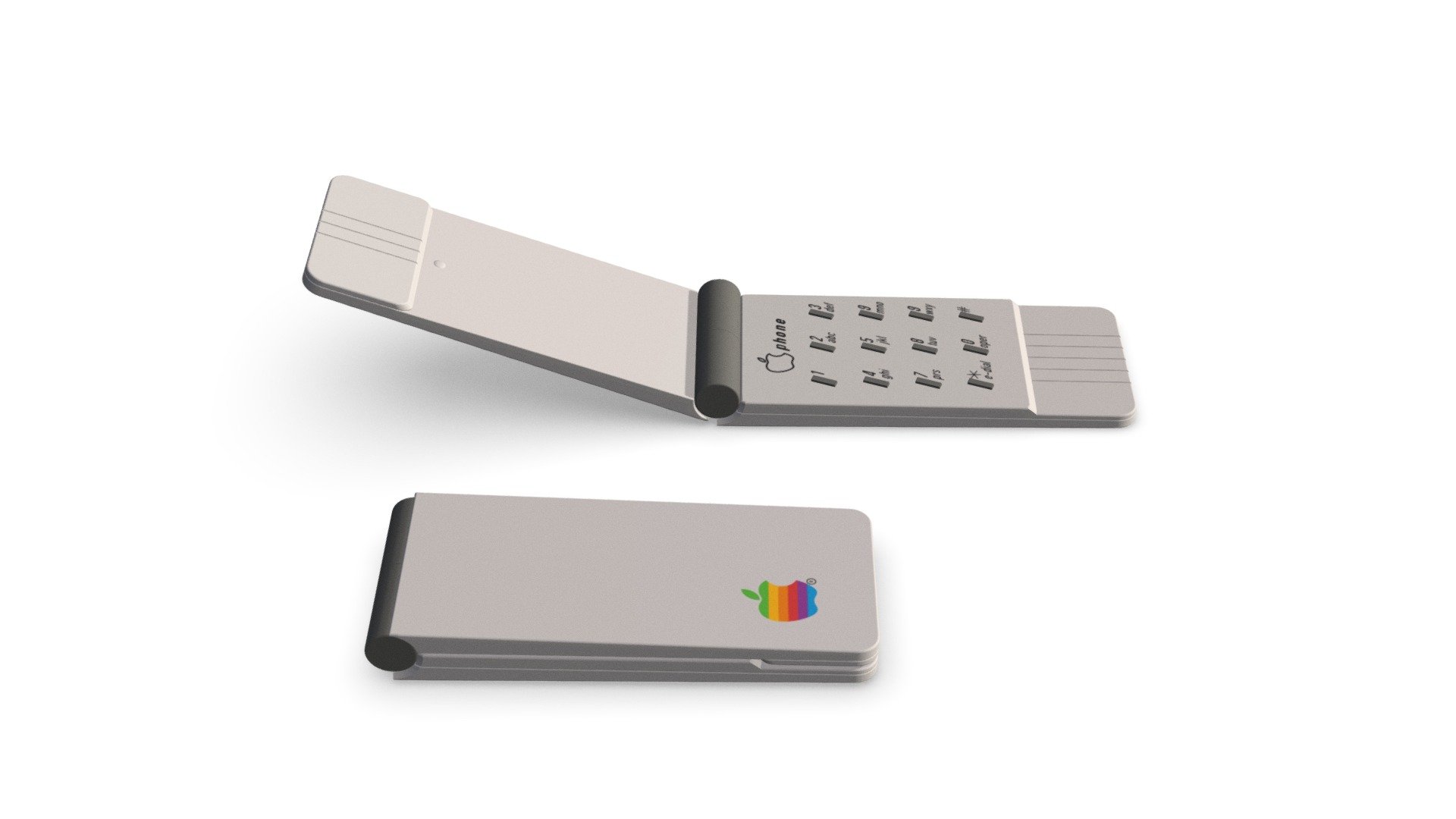 Apple 80s Flip Phone concept - 3D model by rtql8d [9c34489] - Sketchfab