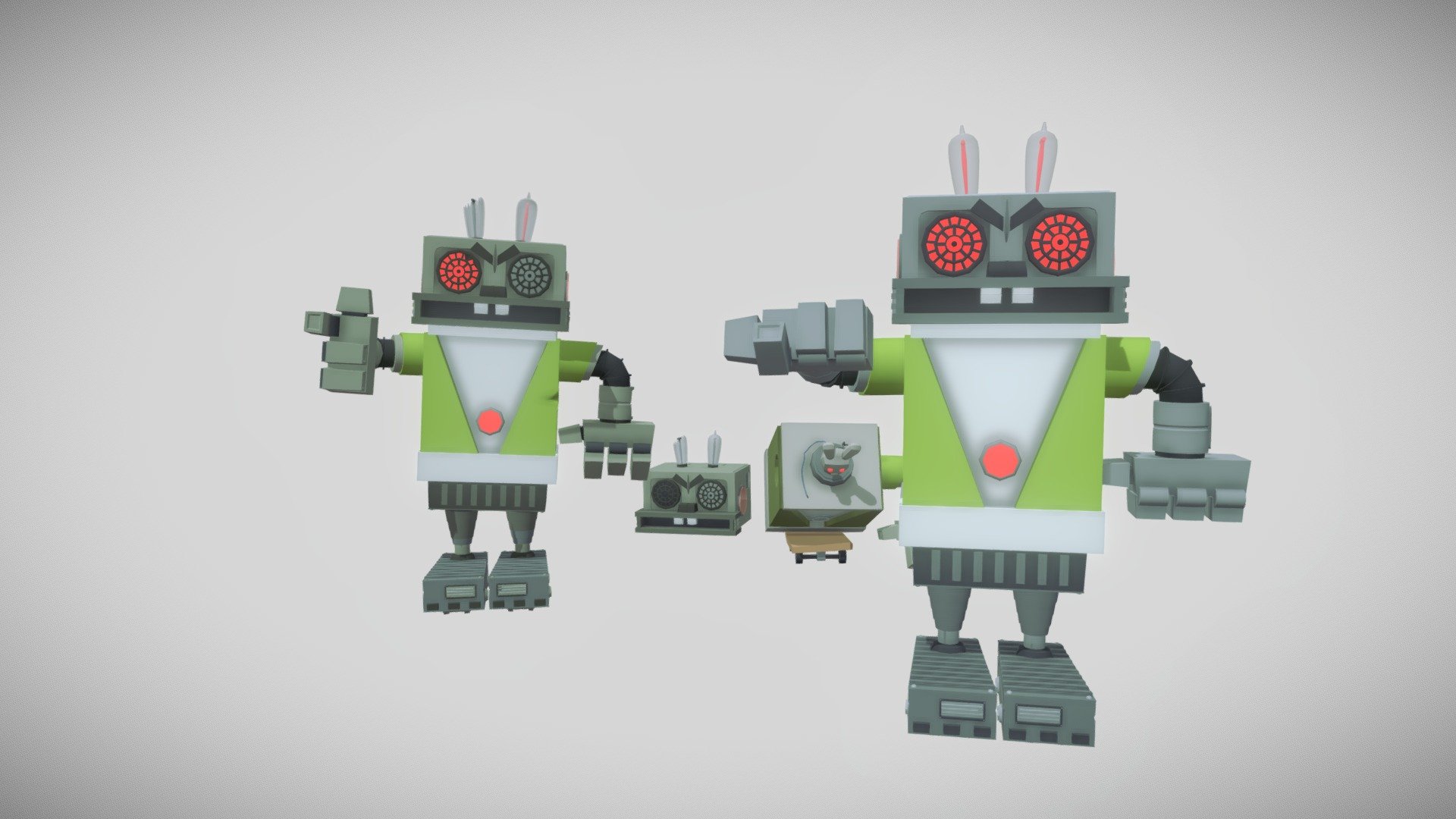 8 Week - Robot Hare - Download Free 3D model by KoteTheCat [9c34eb7 ...