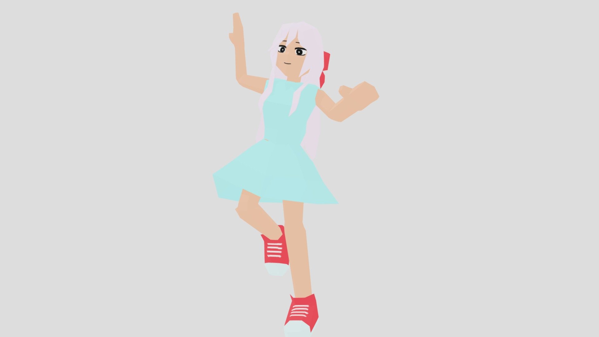 Low Poly Girl in Blue Skirt - 3D model by kusuma844 [9c3576a] - Sketchfab