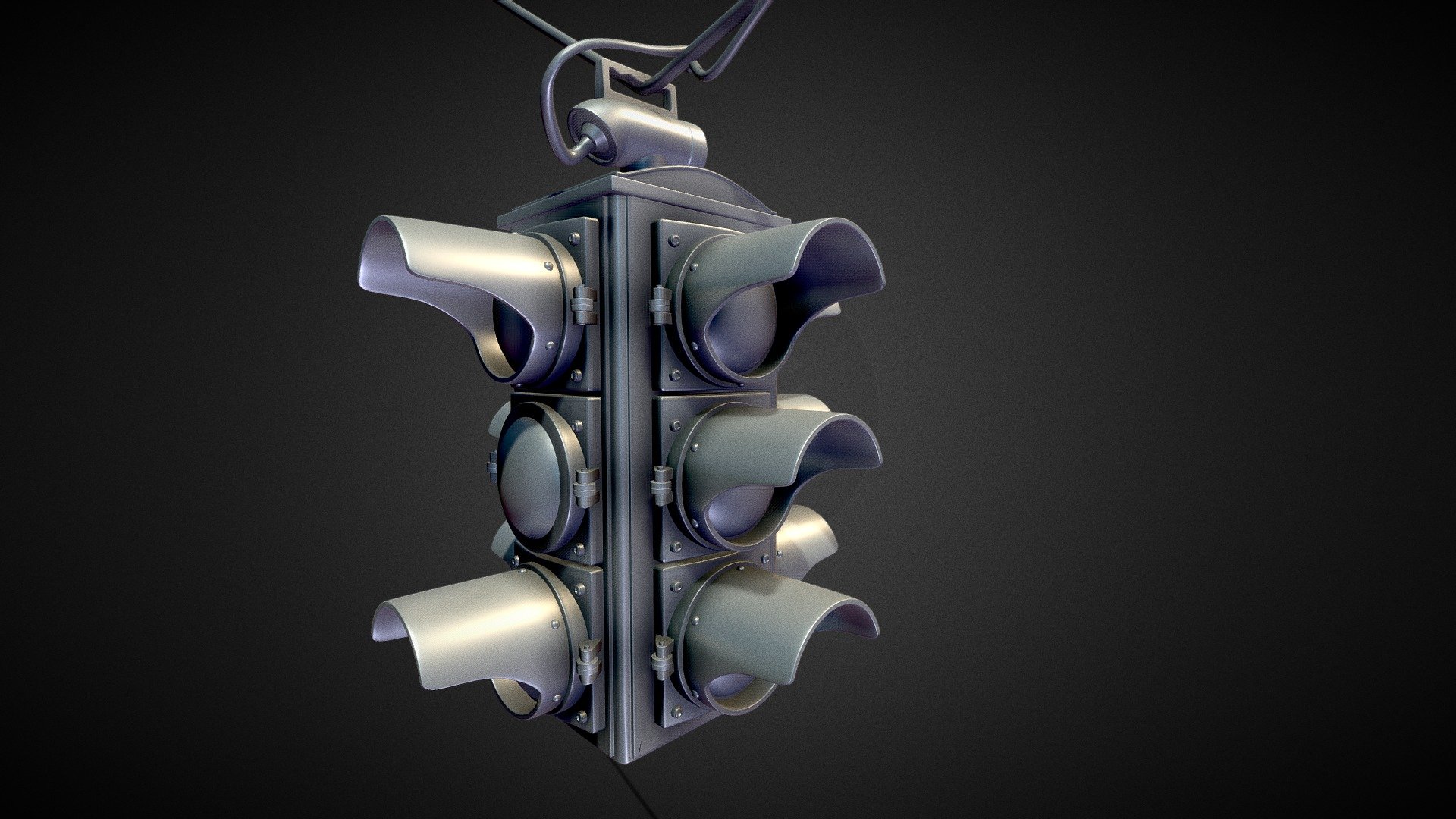 3D Four-Way Traffic Light - High Poly - Buy Royalty Free 3D model by ...