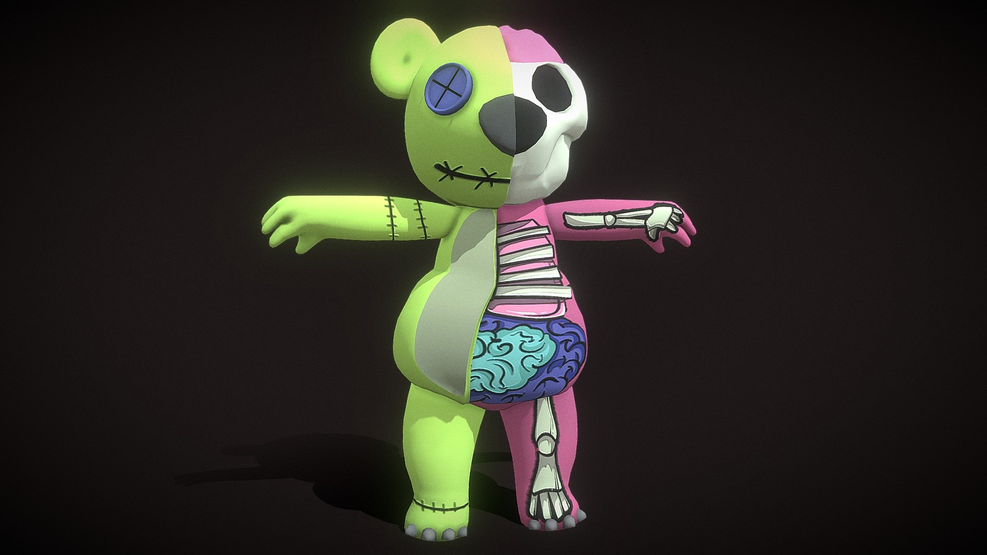 Zombie Bear - 3D model by Yanez Designs (@Yanez-Designs) [9c3a5c8 ...