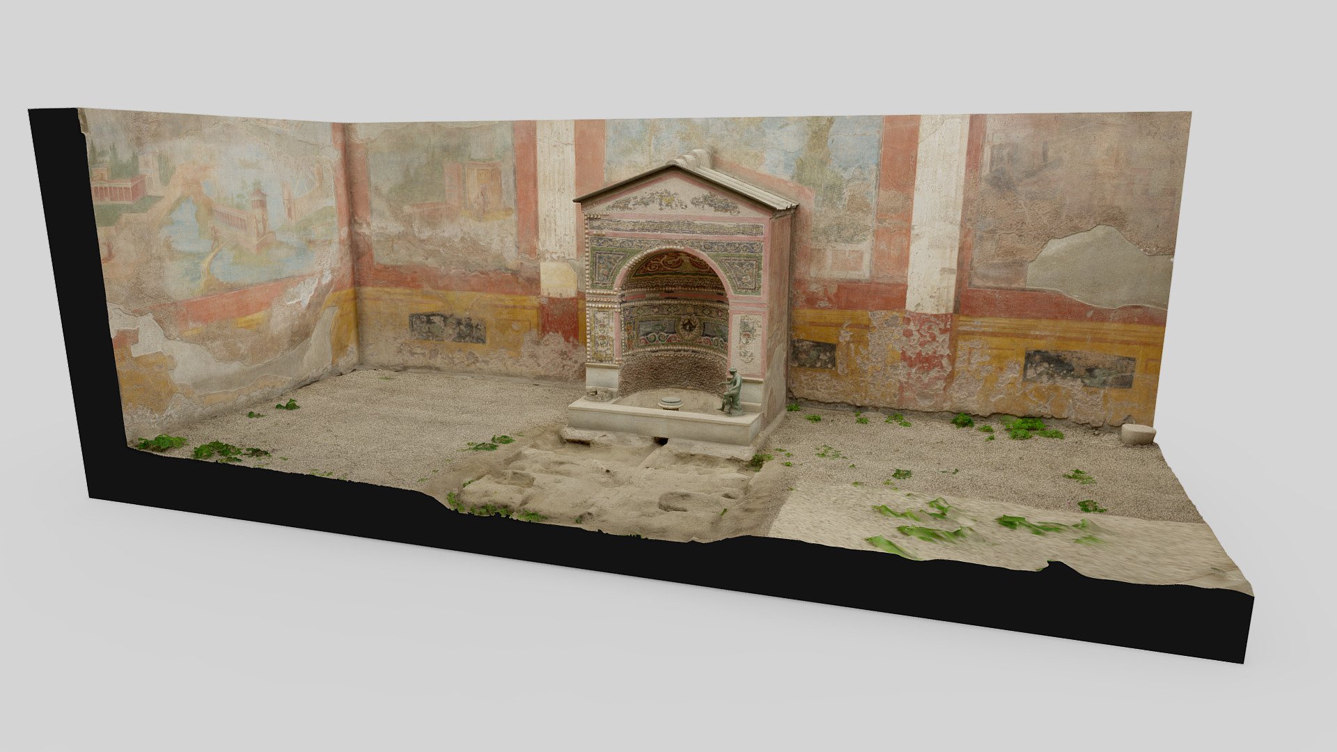 Pompeii - VI.8.23 - Mosaic Fountain - Download Free 3D model by Opus ...
