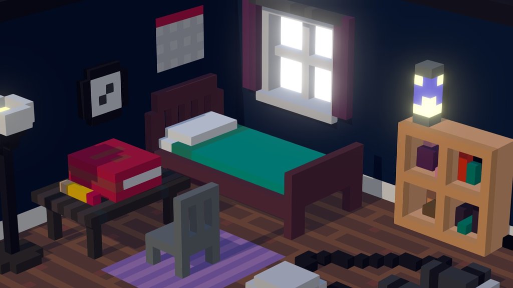 Voxel Room - 3D model by Aaron Wheeler (@aaronwheeler) [9c3de4f ...