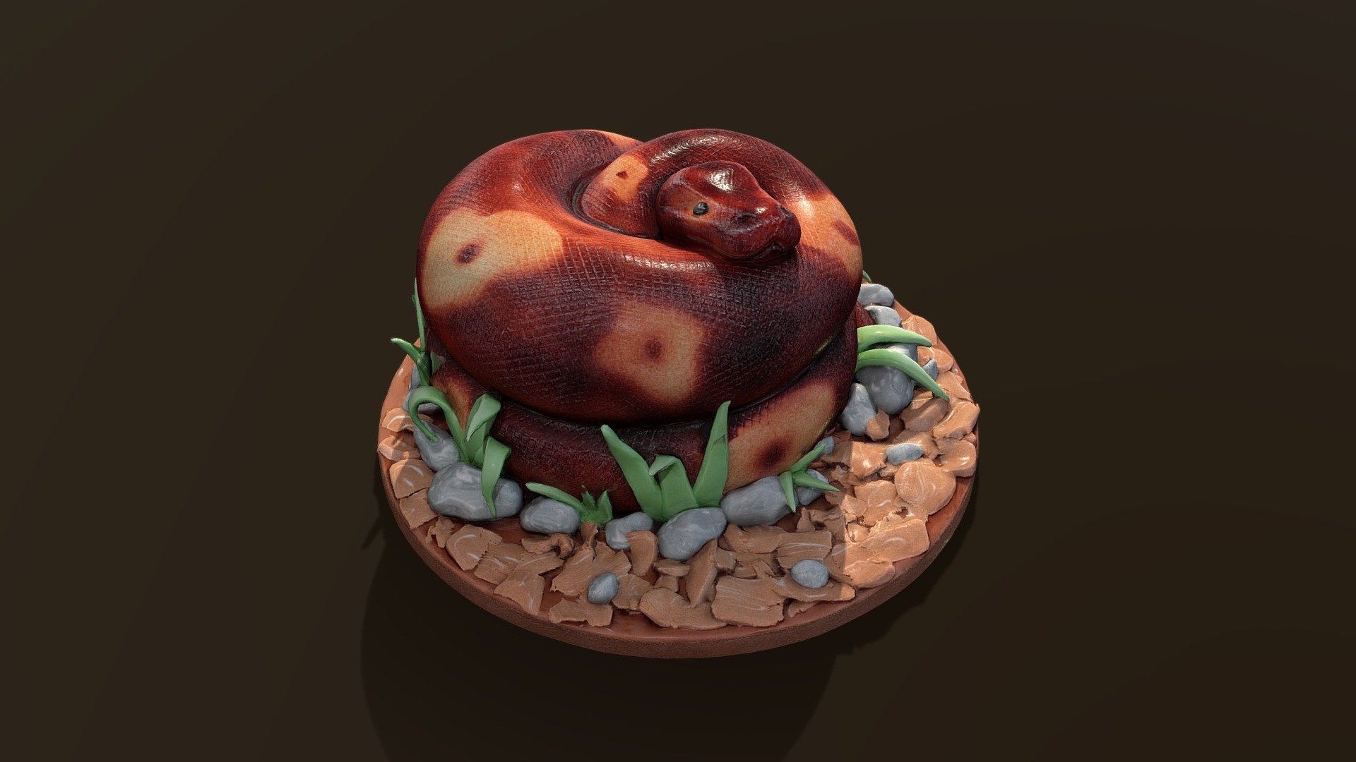 Python Snake Cake - Buy Royalty Free 3D model by Cakesburg Premium 3D ...
