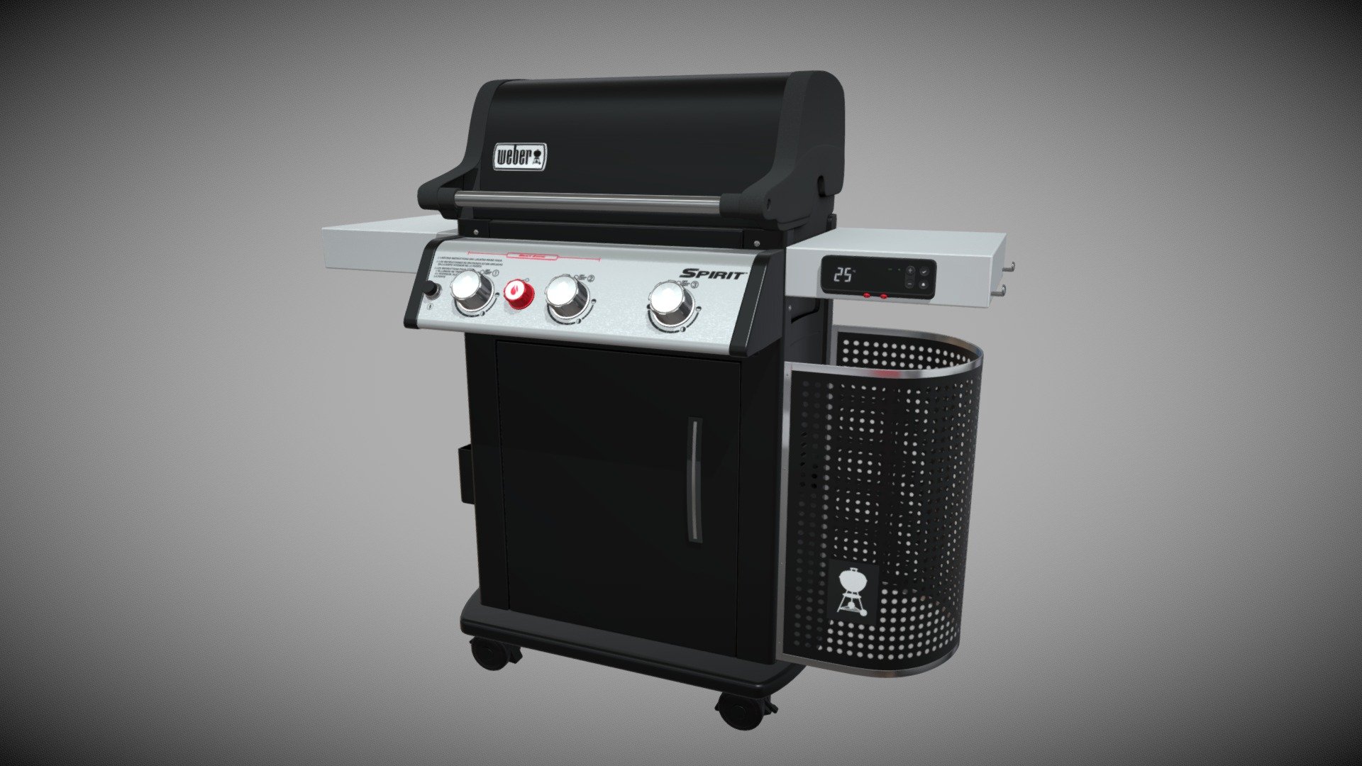 Weber Spirit Gas Grill Black - 3D model by Manish Gautam (@grvgtm664 ...