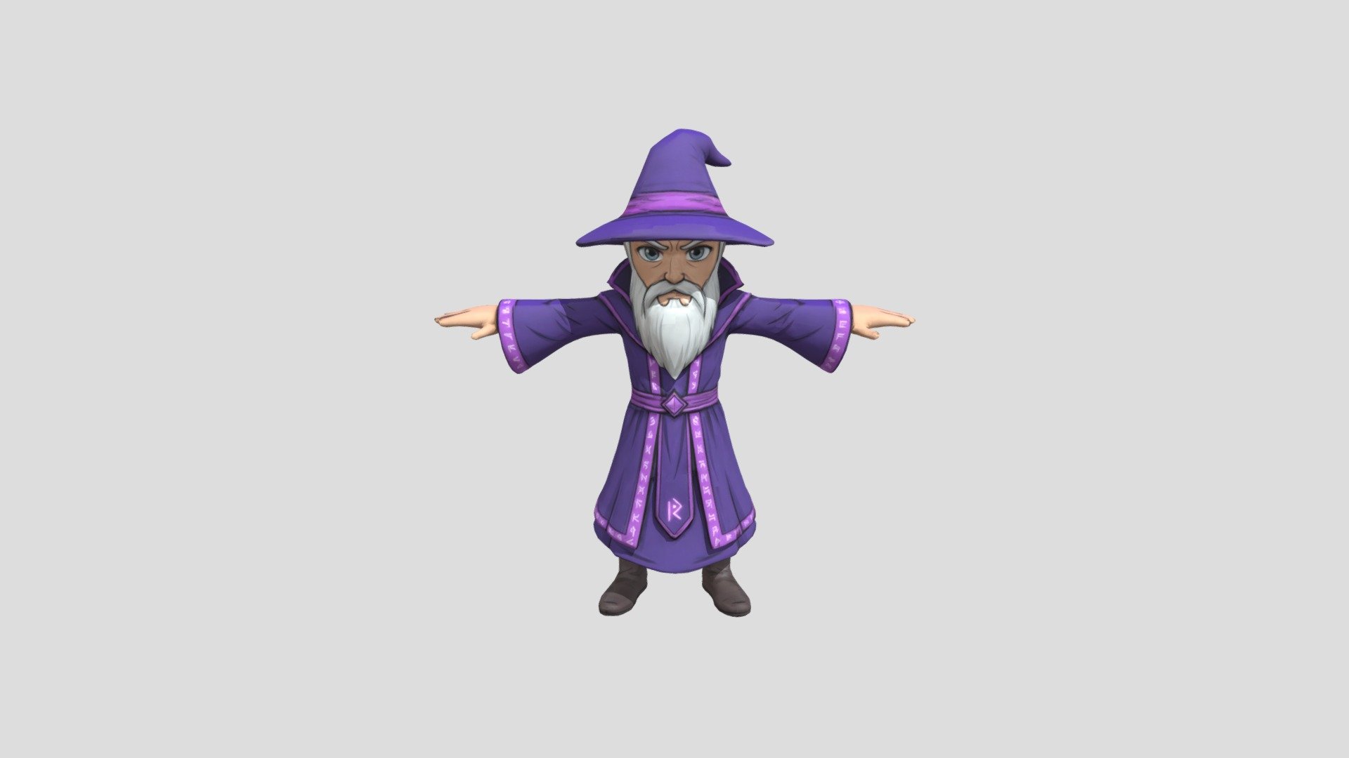 Wizard in Purple Robes - Download Free 3D model by uzziel.a.g.c ...