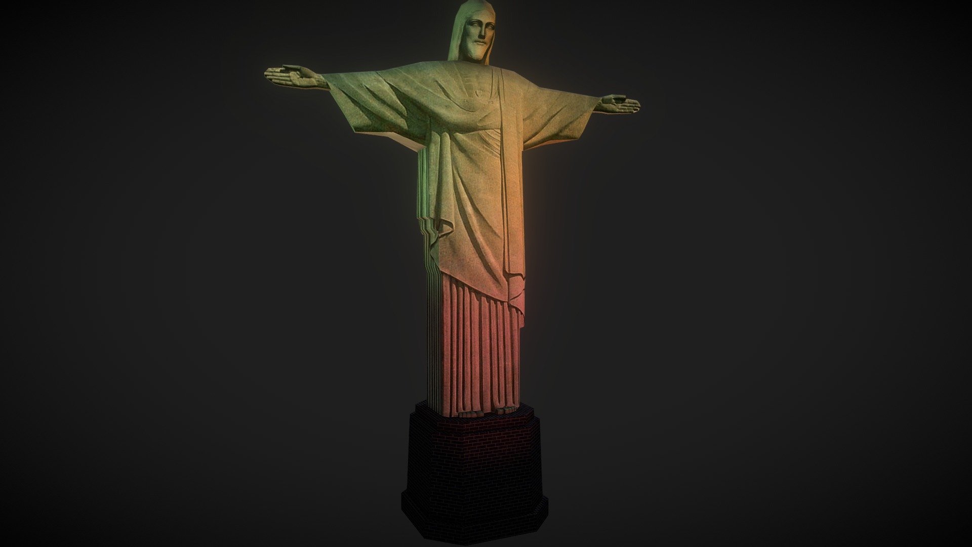 Christ the Redeemer Low-poly 3D model - Buy Royalty Free 3D model by ...