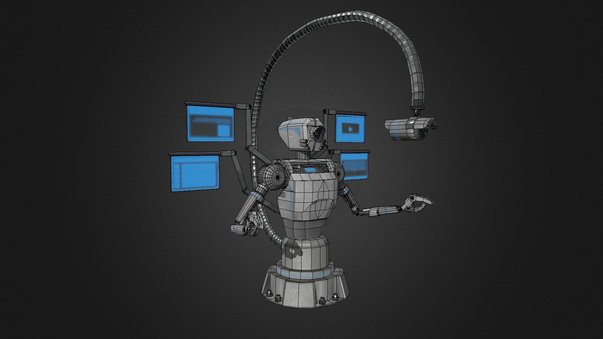 Futuristic Teacher Robot - 3D model by Cneville [9c42d52] - Sketchfab