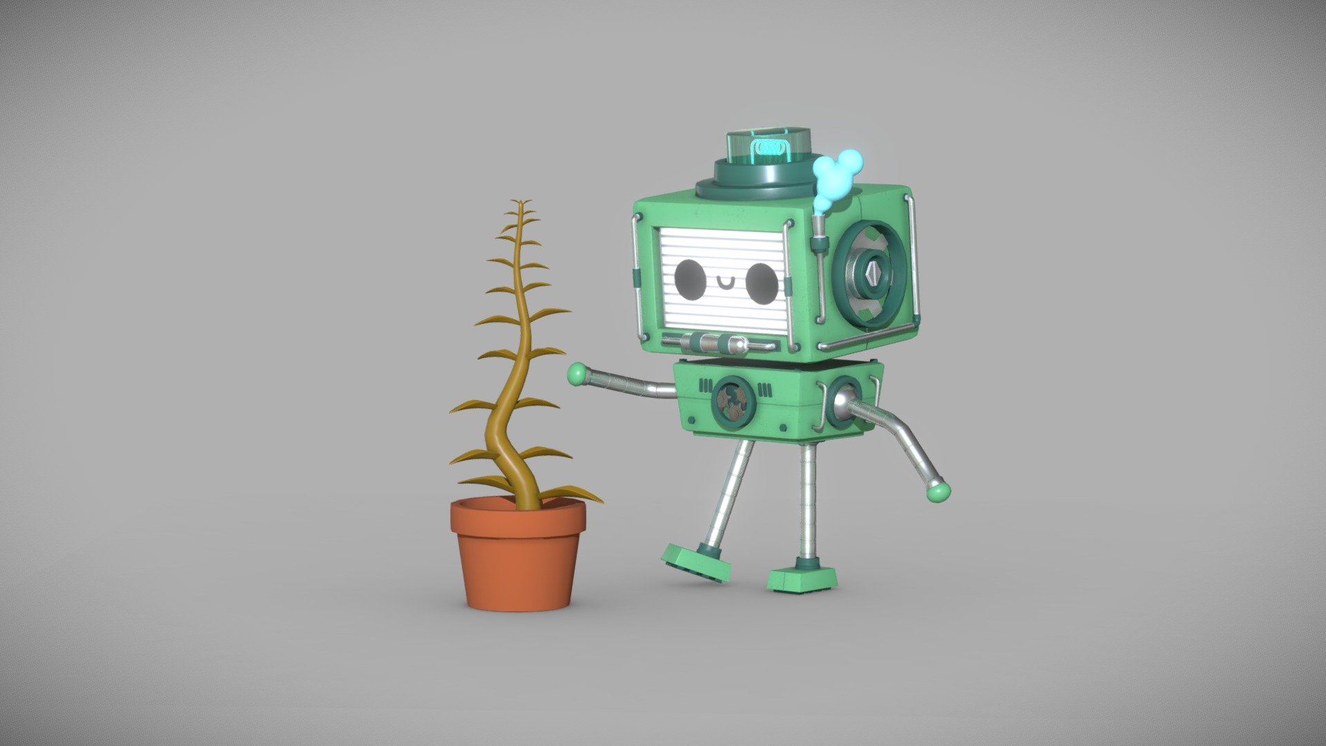Cute Robot - Download Free 3D model by Mora (@MoraAzul) [9c470c8 ...