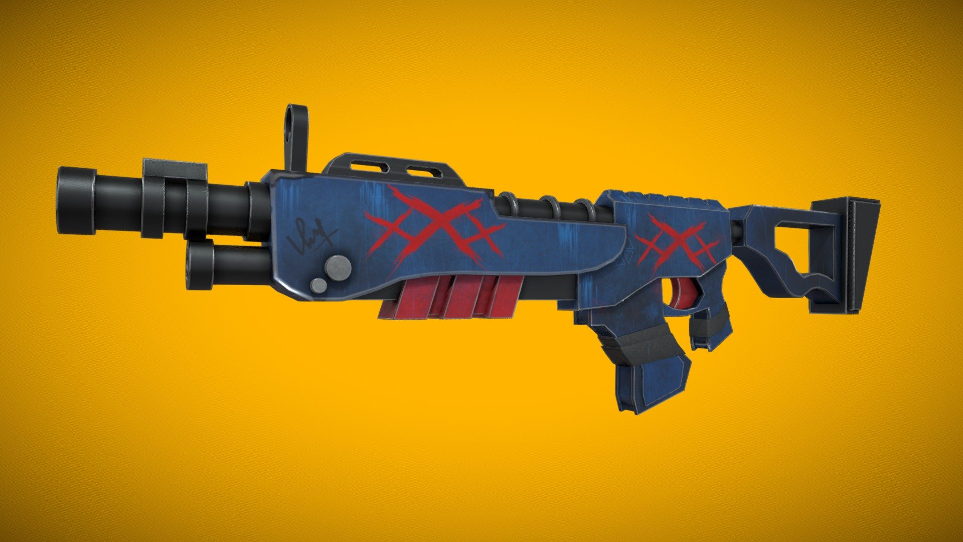 Stylized Assault Rifle - Buy Royalty Free 3D model by vk6venkat ...