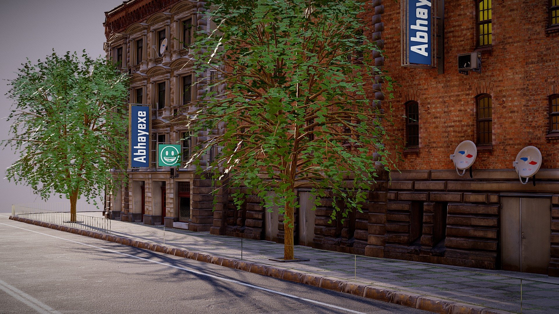 Realistic City Scene - Download Free 3D model by abhayexe [9c4afee ...