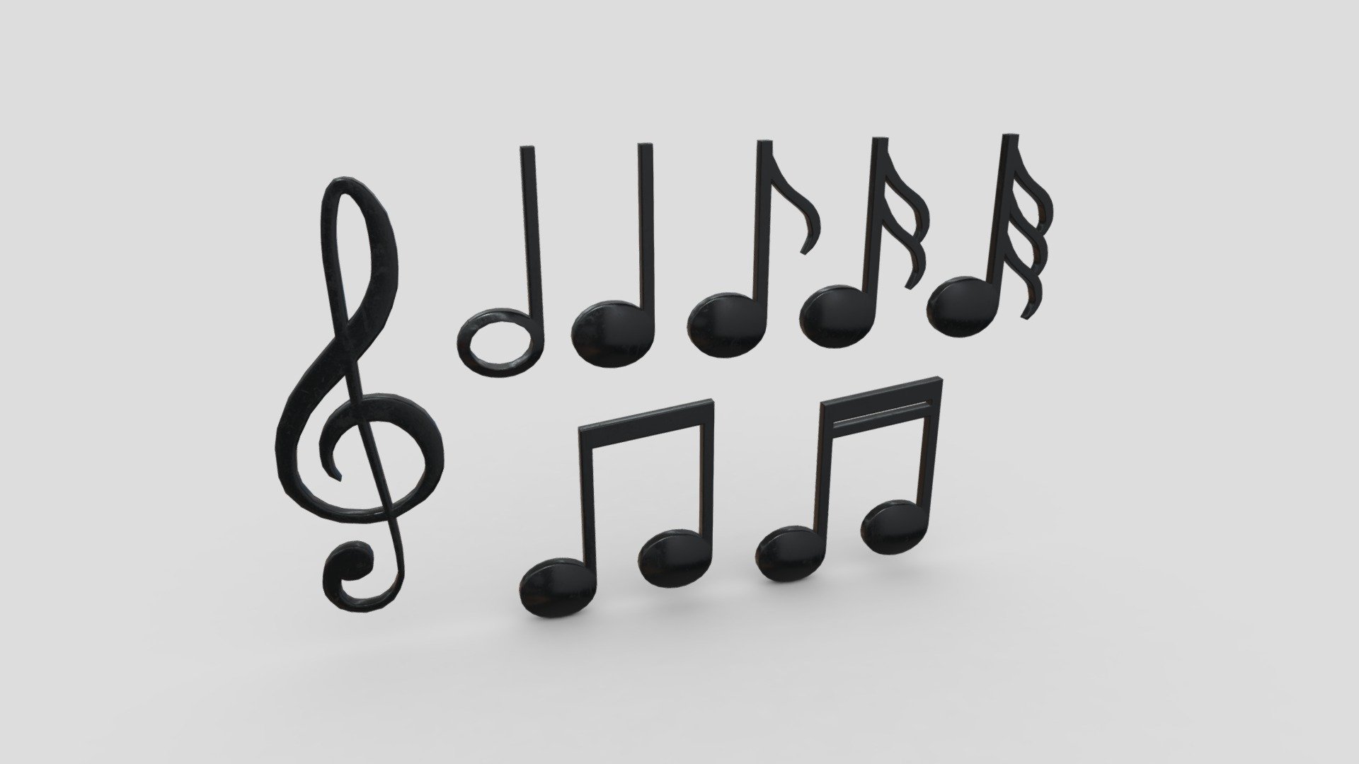 Musical Note Pack - Buy Royalty Free 3D model by plaggy [9c4da28 ...