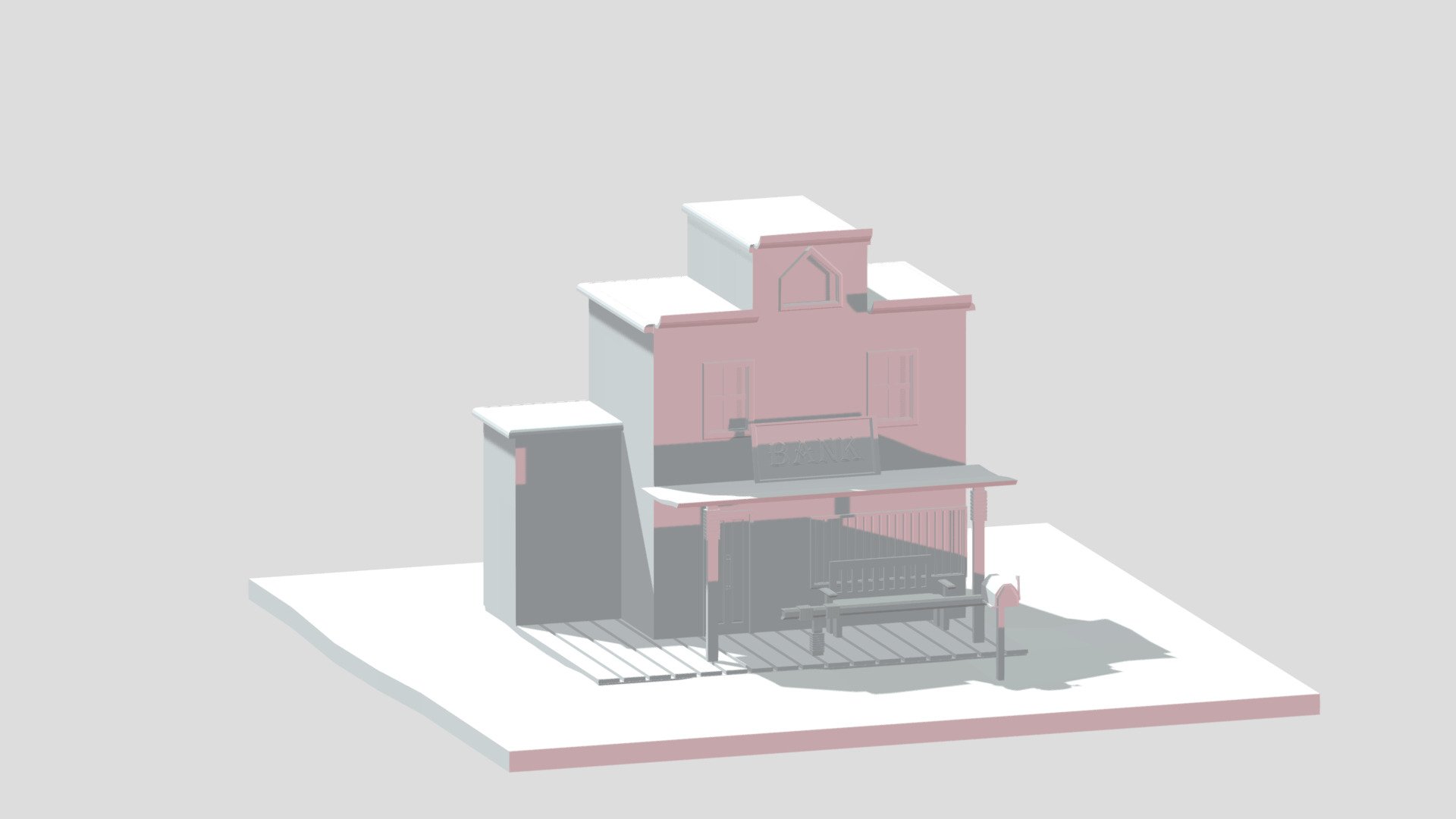 Bank Render - 3D model by mintmoo [9c542e3] - Sketchfab