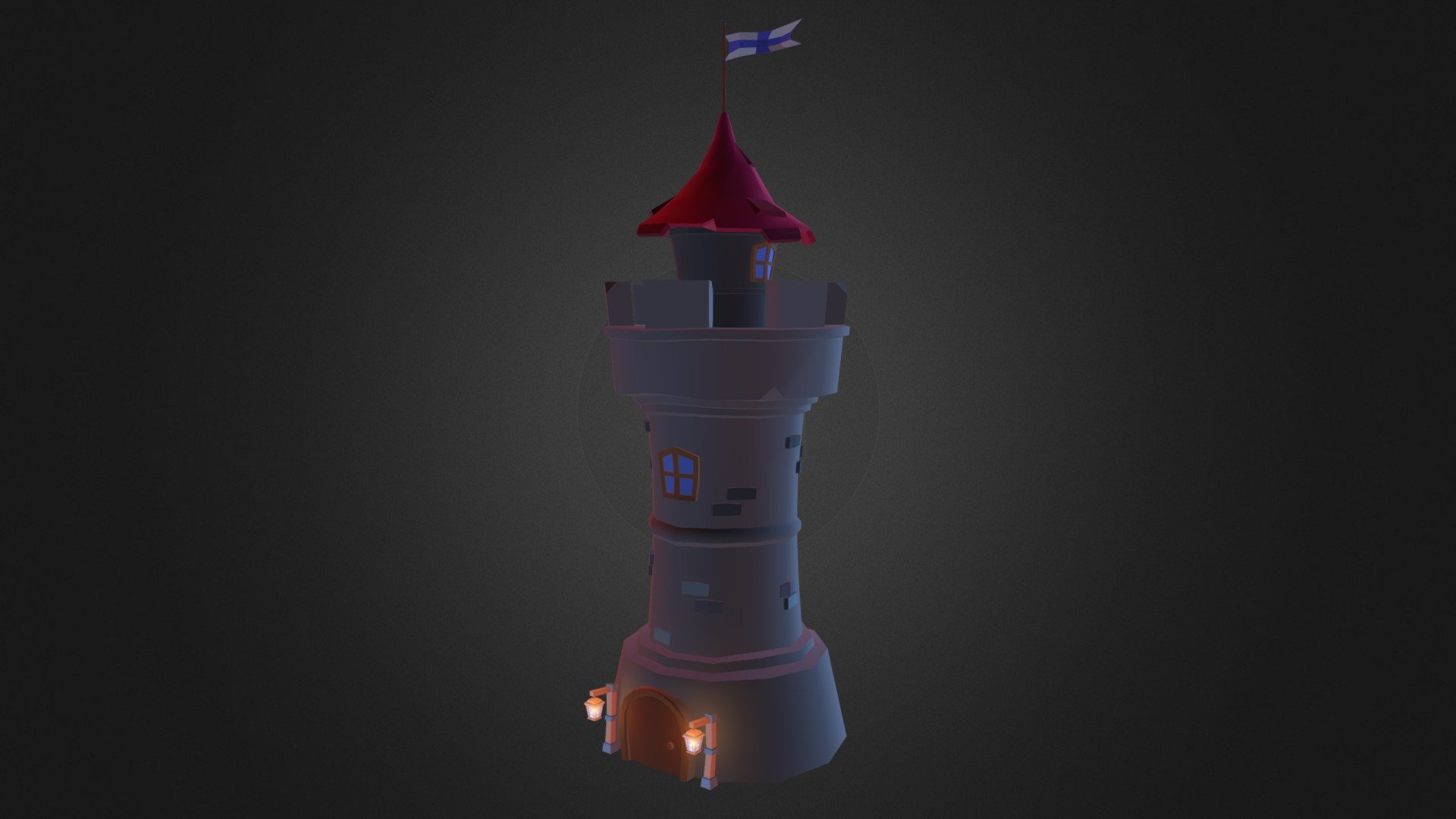 Simple castle Tower - Download Free 3D model by Latte113 [9c57f4e ...