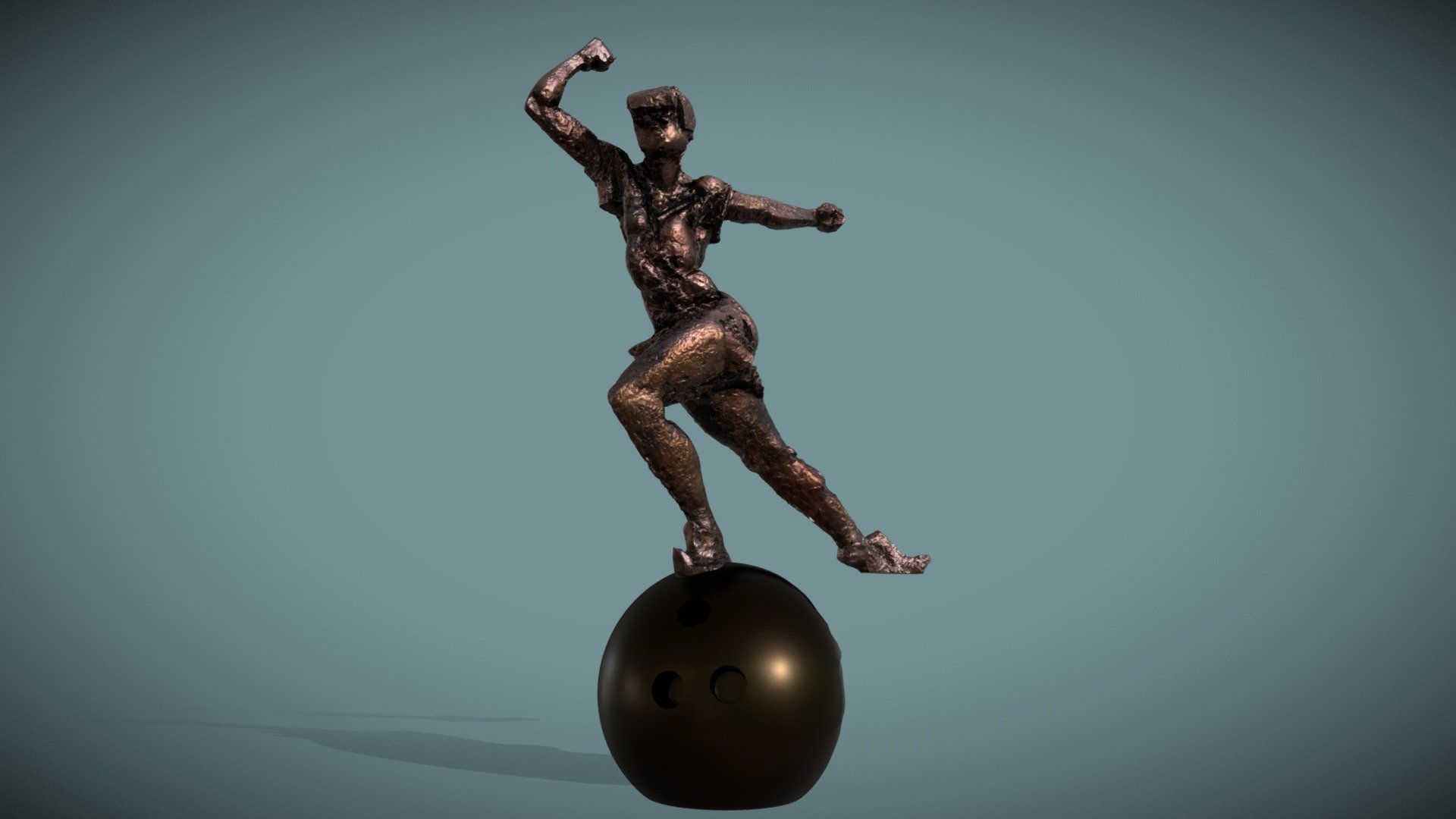 Sculpture Woman Bowling Player - 3D model by milhause.cz [9c59859 ...